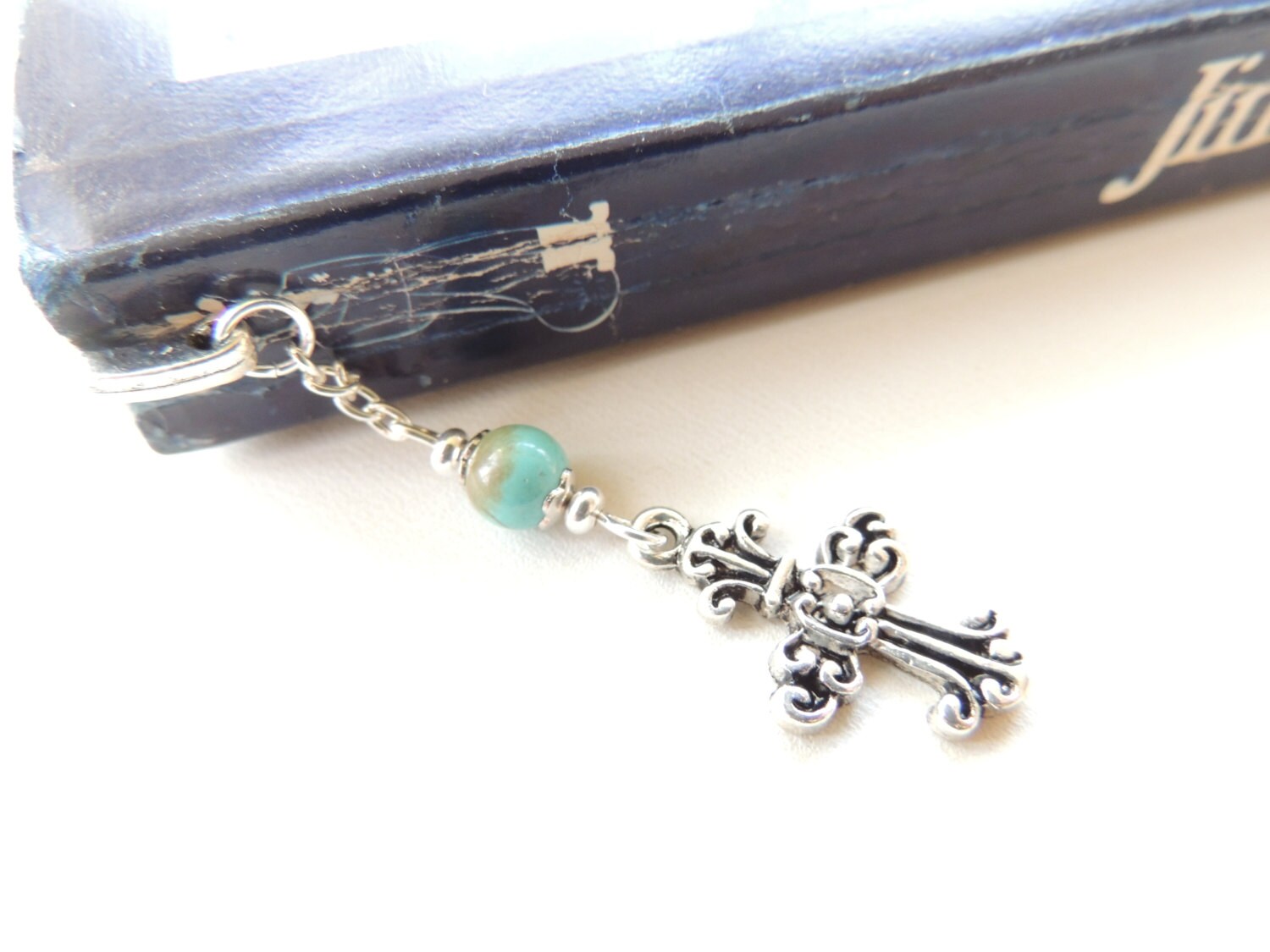 Cross Bookmark Religious Bookmark Beaded Bookmark Metal | Etsy