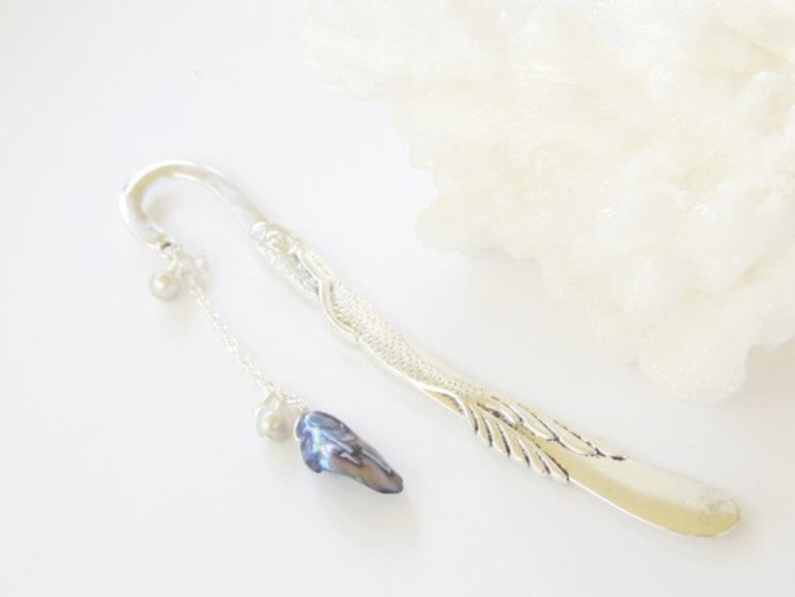 Mermaid Pearl and Shell Bookmark Sealife Bookmark Gift Idea - Etsy
