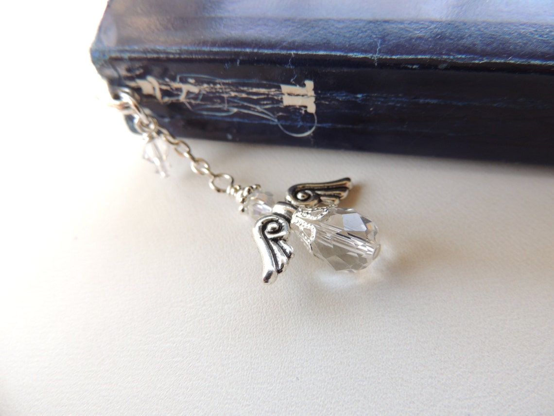 Angel Bookmark Guardian Angel Bookmark Crystal Angel Books - Etsy