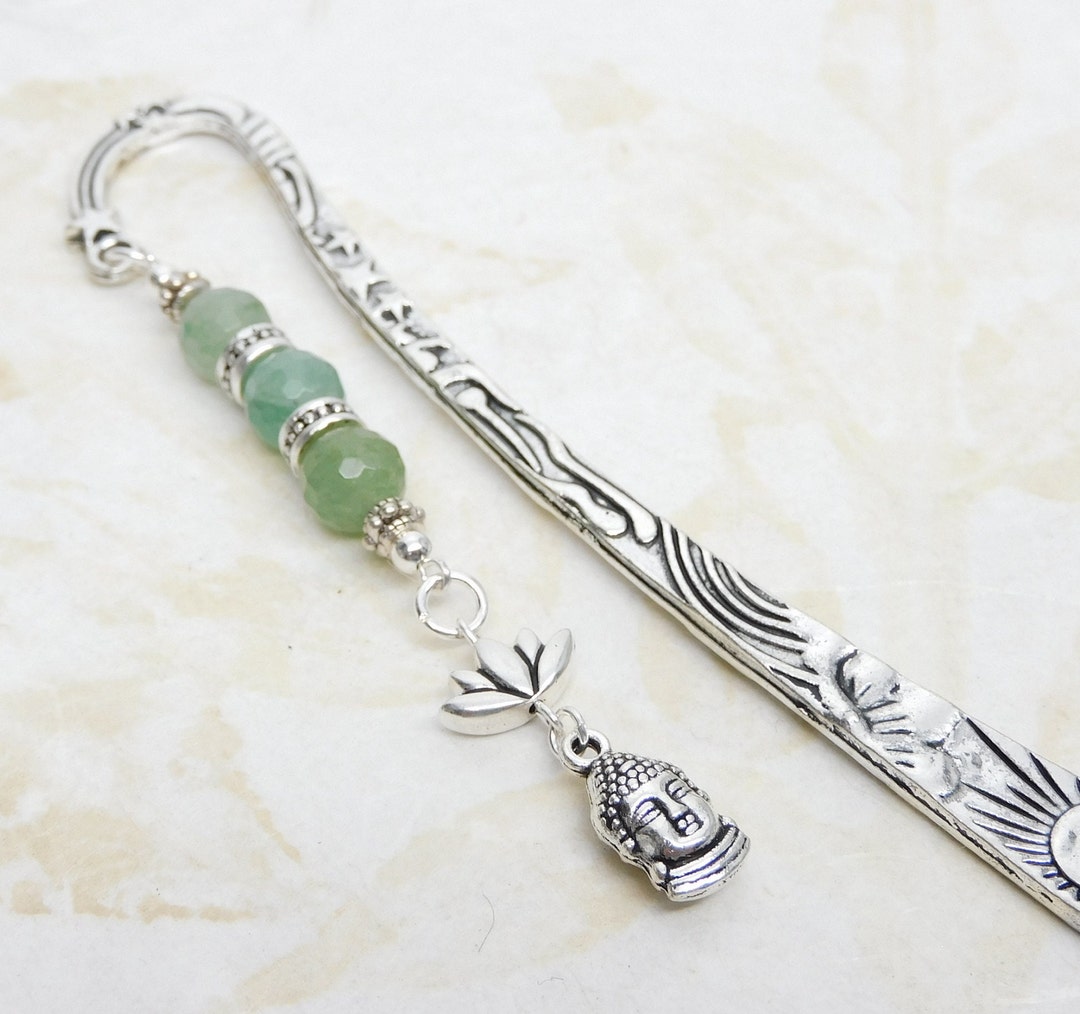 Buddha Lotus Flower Bookmark, Custom Beaded Bookmark, Yoga and ...