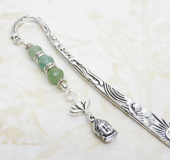 Buddha Lotus Flower Bookmark Custom Beaded Bookmark Yoga and | Etsy