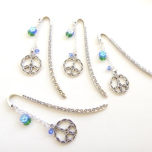Peace Sign Flower Bookmark, Handmade Bookmarks, Flower Bookmark, Charm ...
