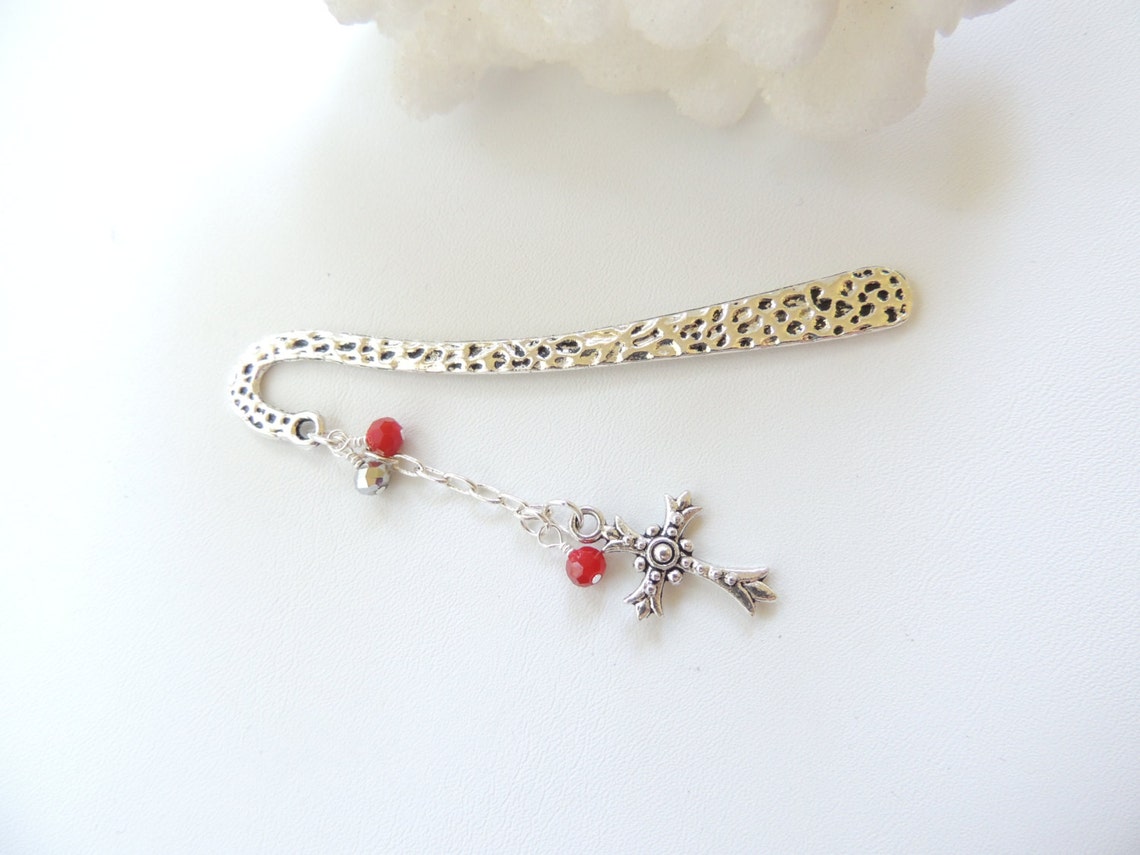 Small Cross Bookmark Religious Bookmark Beaded Bookmark - Etsy
