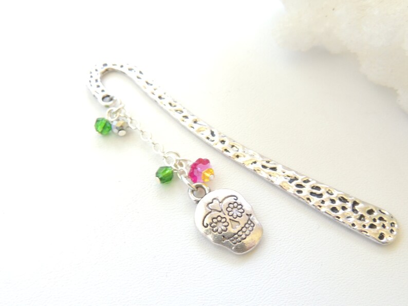 Skull Bookmark Day of the Dead Sugar Skull Bookmark Handmade - Etsy
