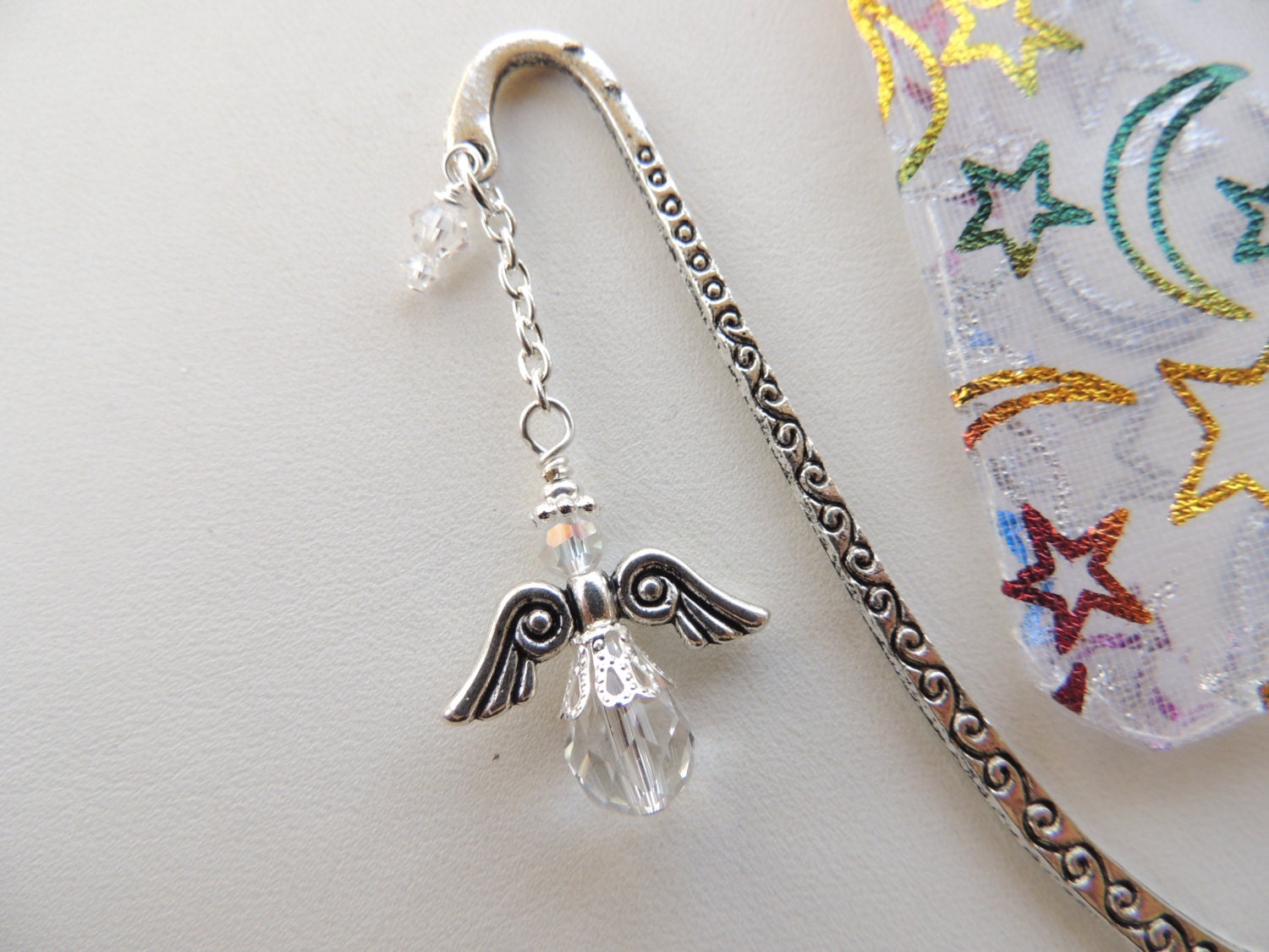 Angel Bookmark Guardian Angel Bookmark Crystal Angel Books - Etsy