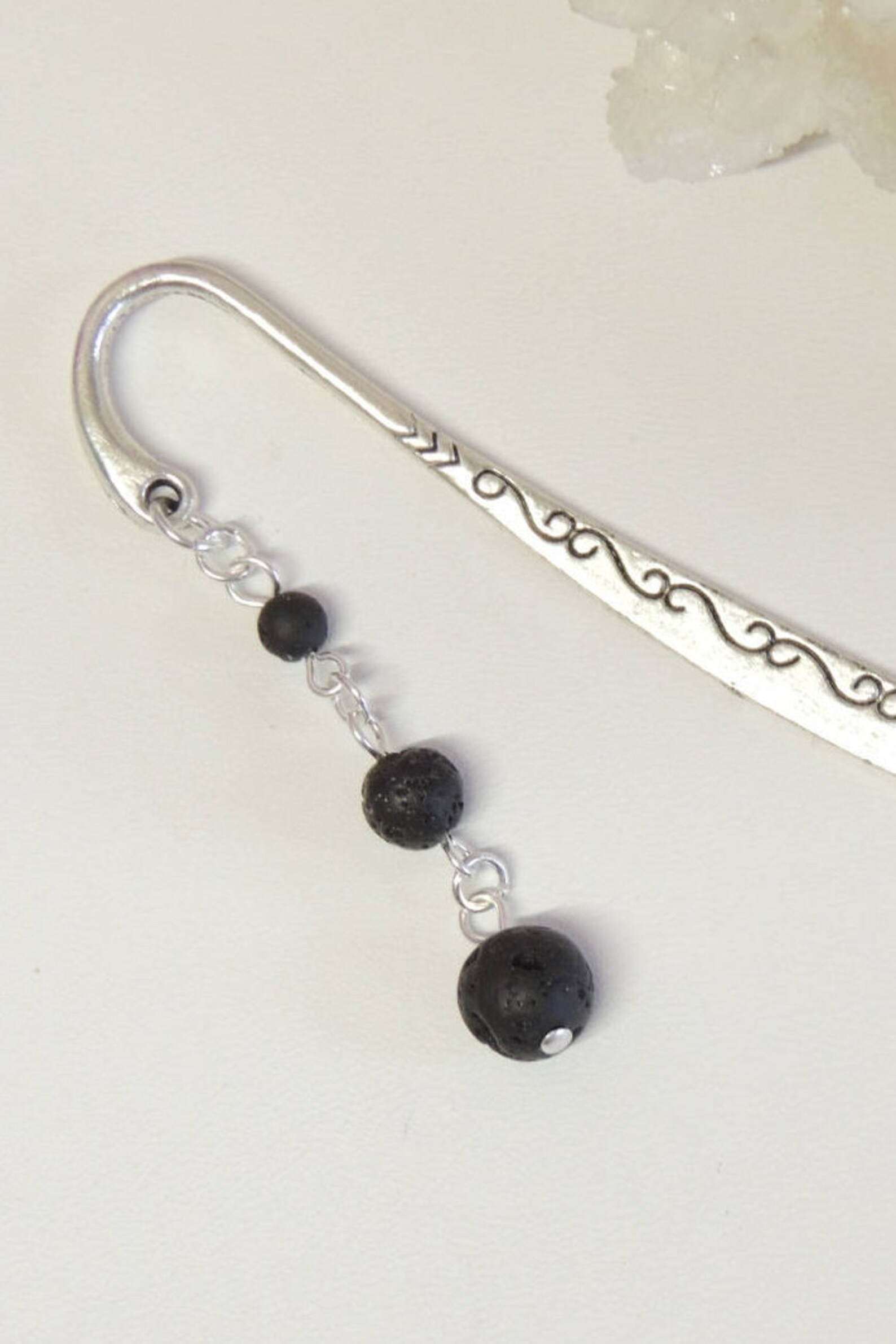 Black Lava Stone Essential Oil Diffuser Bookmark Metal | Etsy