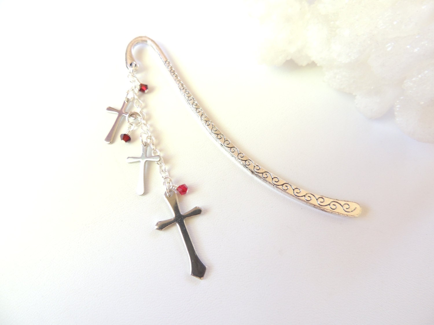 Triple Cross Bookmark Metal Bookmark Beaded Bookmark | Etsy