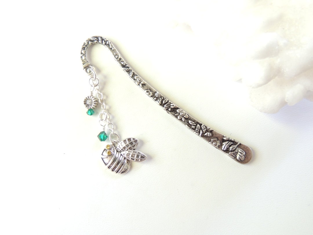 Bumble Bee Bookmark, Tibetan Silver Bookmarks, Flower Bookmarks, Metal ...
