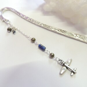 Airplane Bookmark, Aviation Bookmark, Beaded Bookmark, Metal Bookmark ...