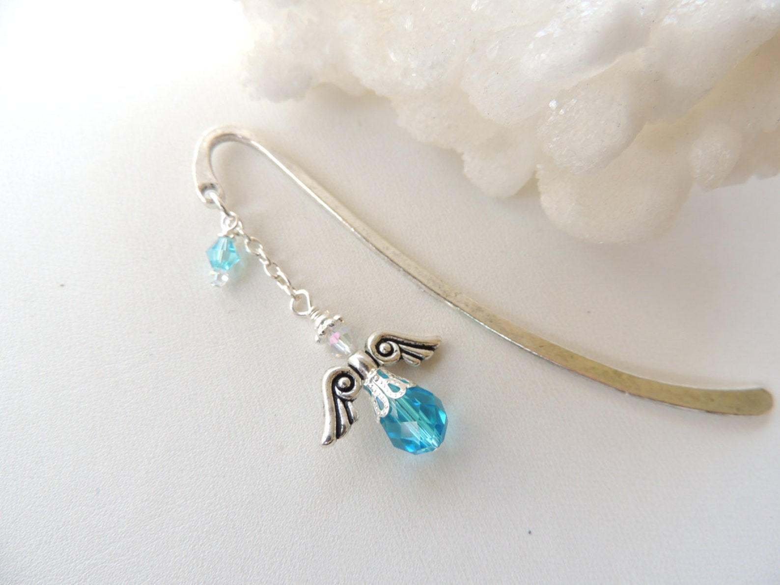 Angel Bookmark Aqua Blue Guardian Angel Bookmark Books Ans | Etsy