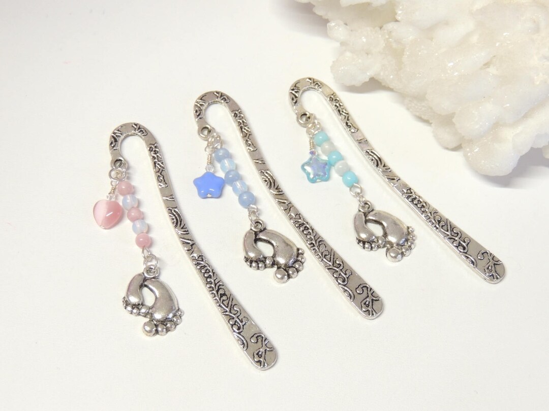 Baby Feet Bookmark, New Mom Gifts, Baby Shower Gift Ideas, Charm ...