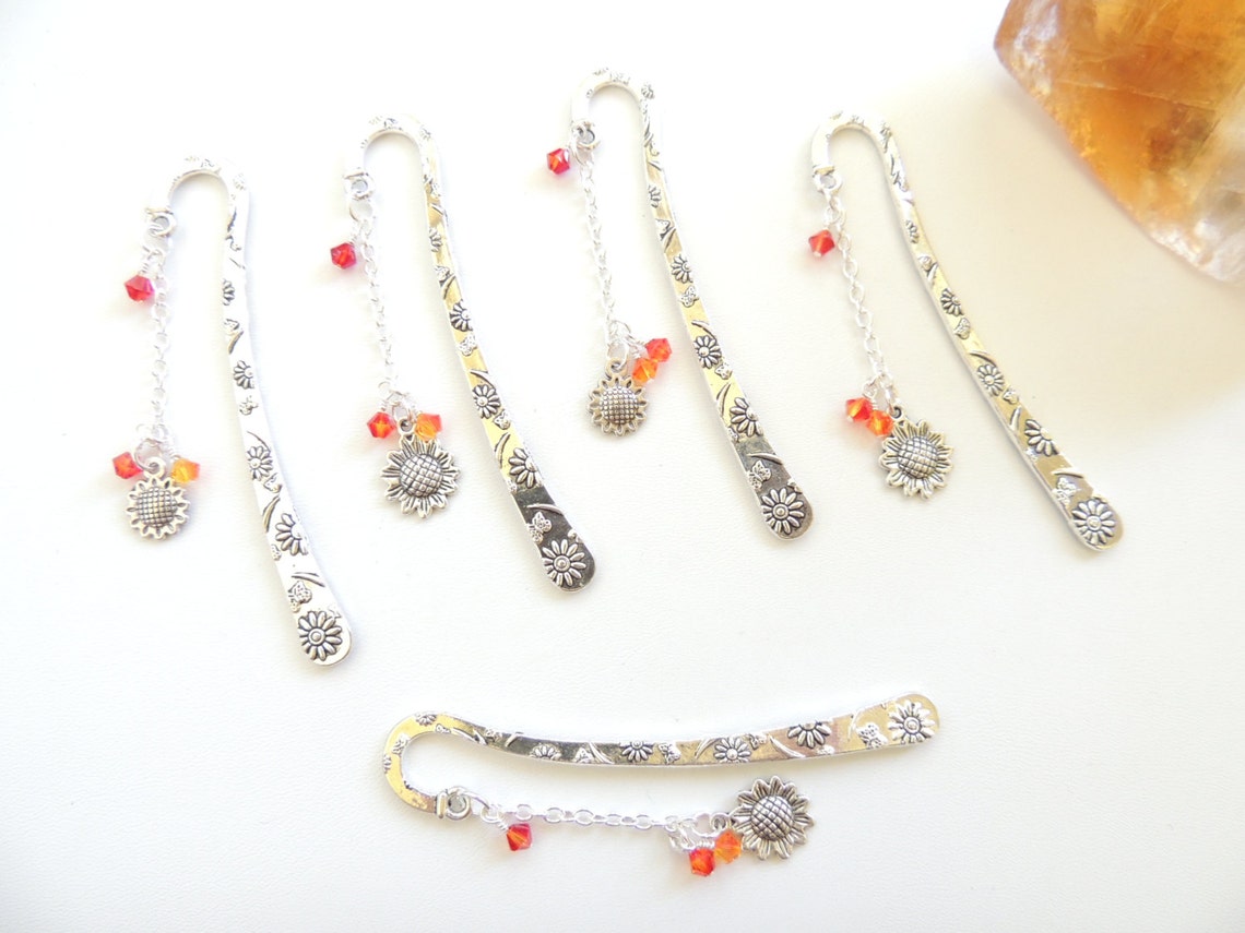 Sunflower Bookmark, Flower Bookmark, Metal Bookmark, Flower Bookmark ...