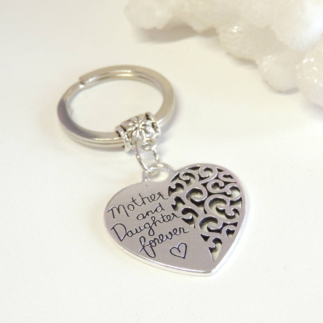 Mother and Daughter Forever Heart Keyring, Daughter Gift, Gift for A ...