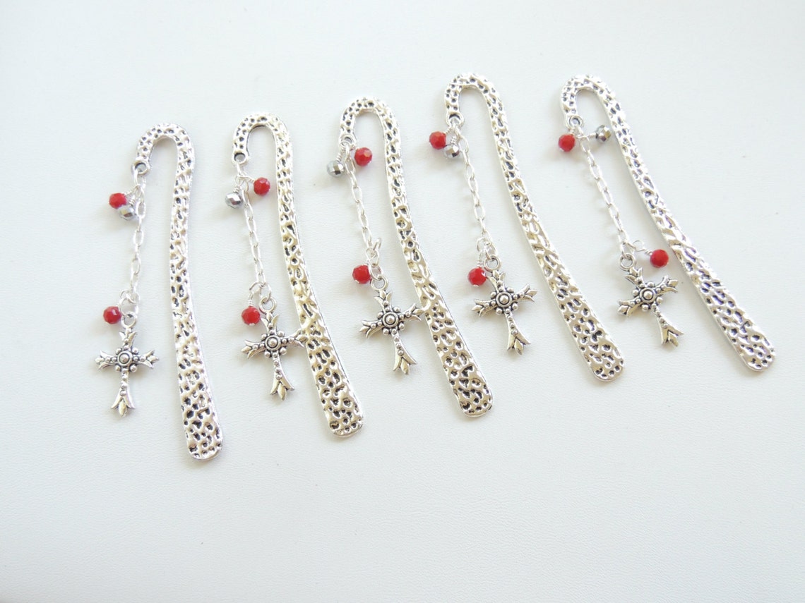 Small Cross Bookmark Religious Bookmark Beaded Bookmark - Etsy