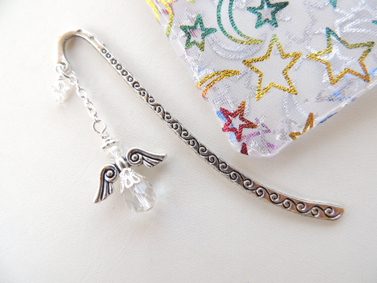 Angel Bookmark Guardian Angel Bookmark Crystal Angel Books - Etsy