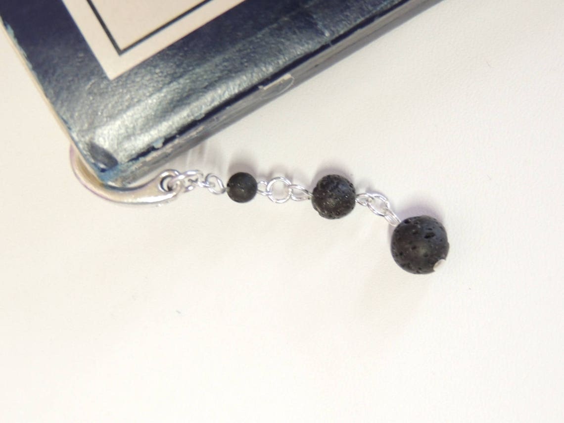 Black Lava Stone Essential Oil Diffuser Bookmark Metal | Etsy