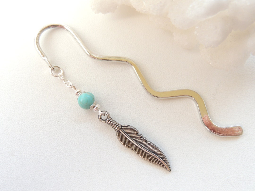 Feather or Cross Bookmark, Feather Bookmark, Religious Bookmark, Beaded ...