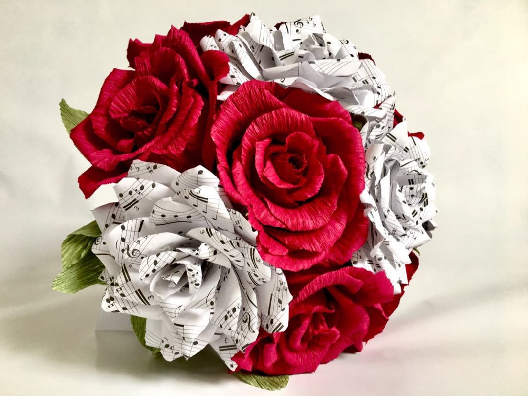 Bouquets Sheet Music Bouquet Paper Flowers Roses - Etsy