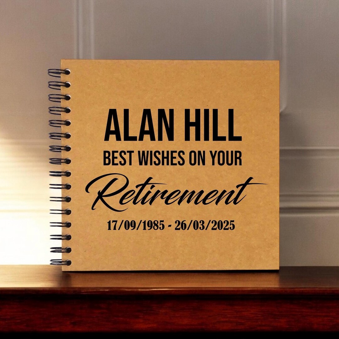 Personalised A5/square/a4/a3 Company Retirement Farewell Book ...