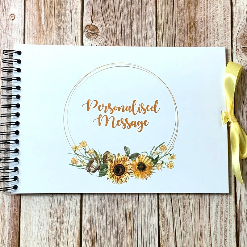 Sunflower Guest Book - Etsy
