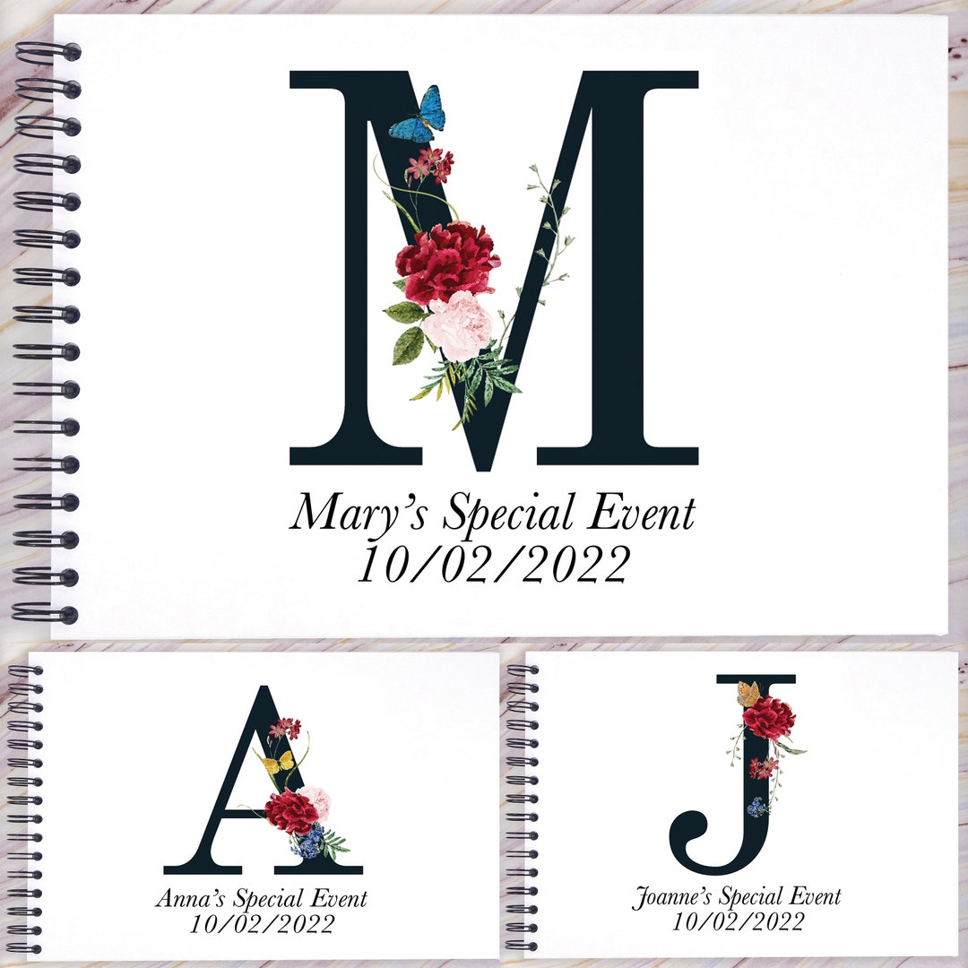 Personalised Monogram Decorative Letter A3/A4/A5 Alphabet Scrapbook ...