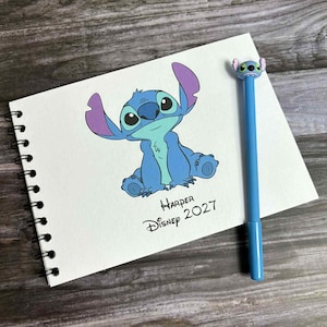 Personalised Stitch Autograph Pen Set, Disney Character Book, Disney ...