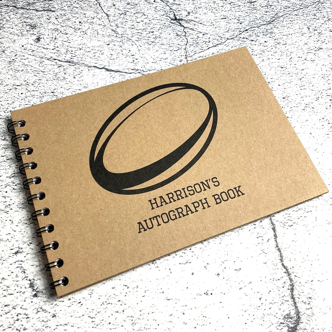 Personalised Rugby Autograph Book, Player Autographs, Stadium, Club ...