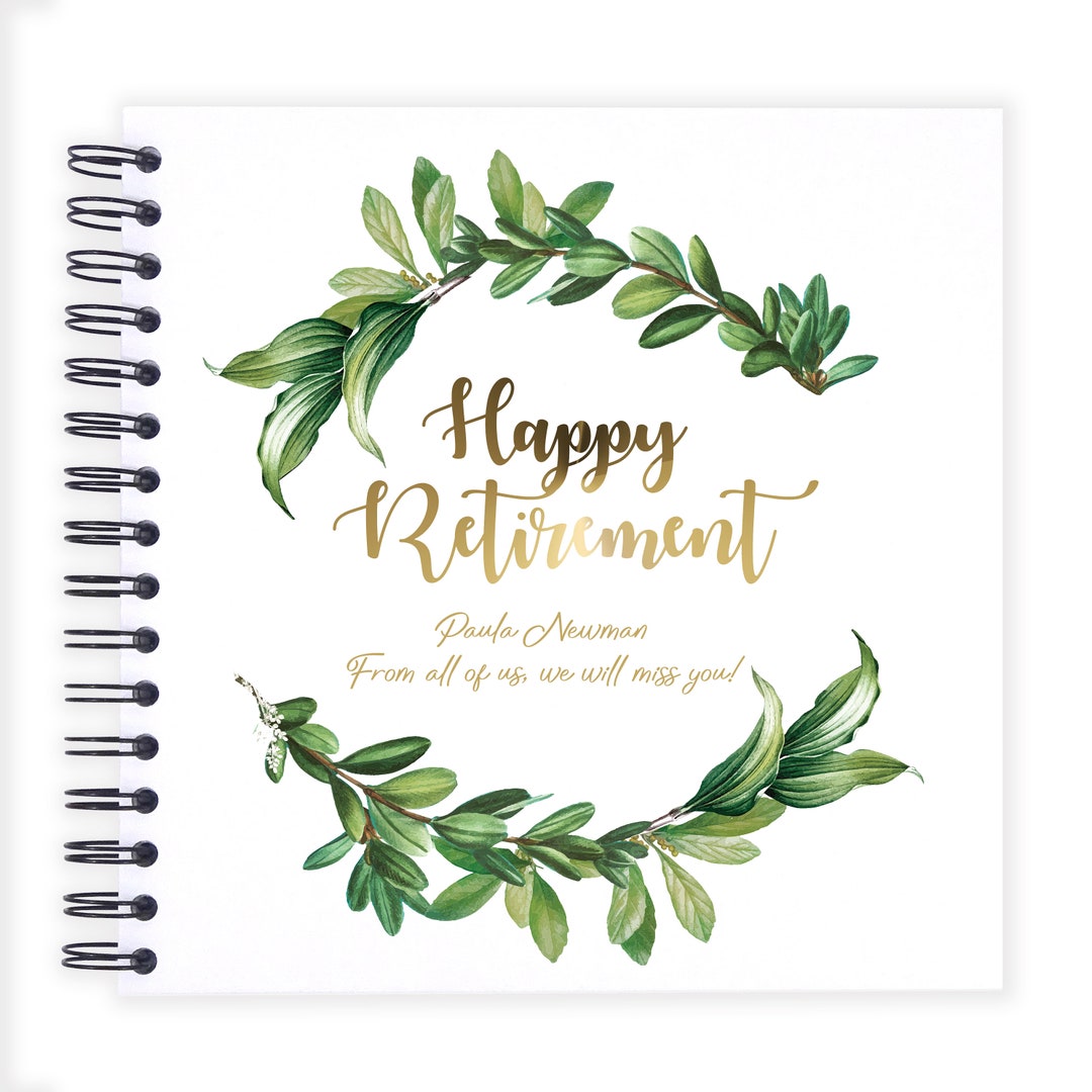 Personalised Happy Retirement A5/a4/a3/square Scrapbook, Photo Album, Guest Book, Memory Book - Etsy