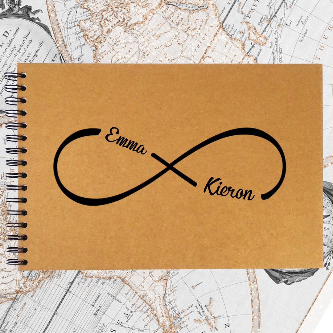 Personalised Infinity A3/A4/A5 Scrapbook, Photo Album, Couples Guest ...