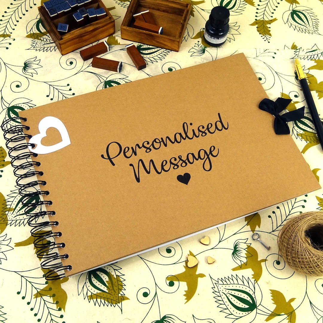 Bespoke, Personalised Message, A5 A4 A3 Photo Album, Scrapbook ...