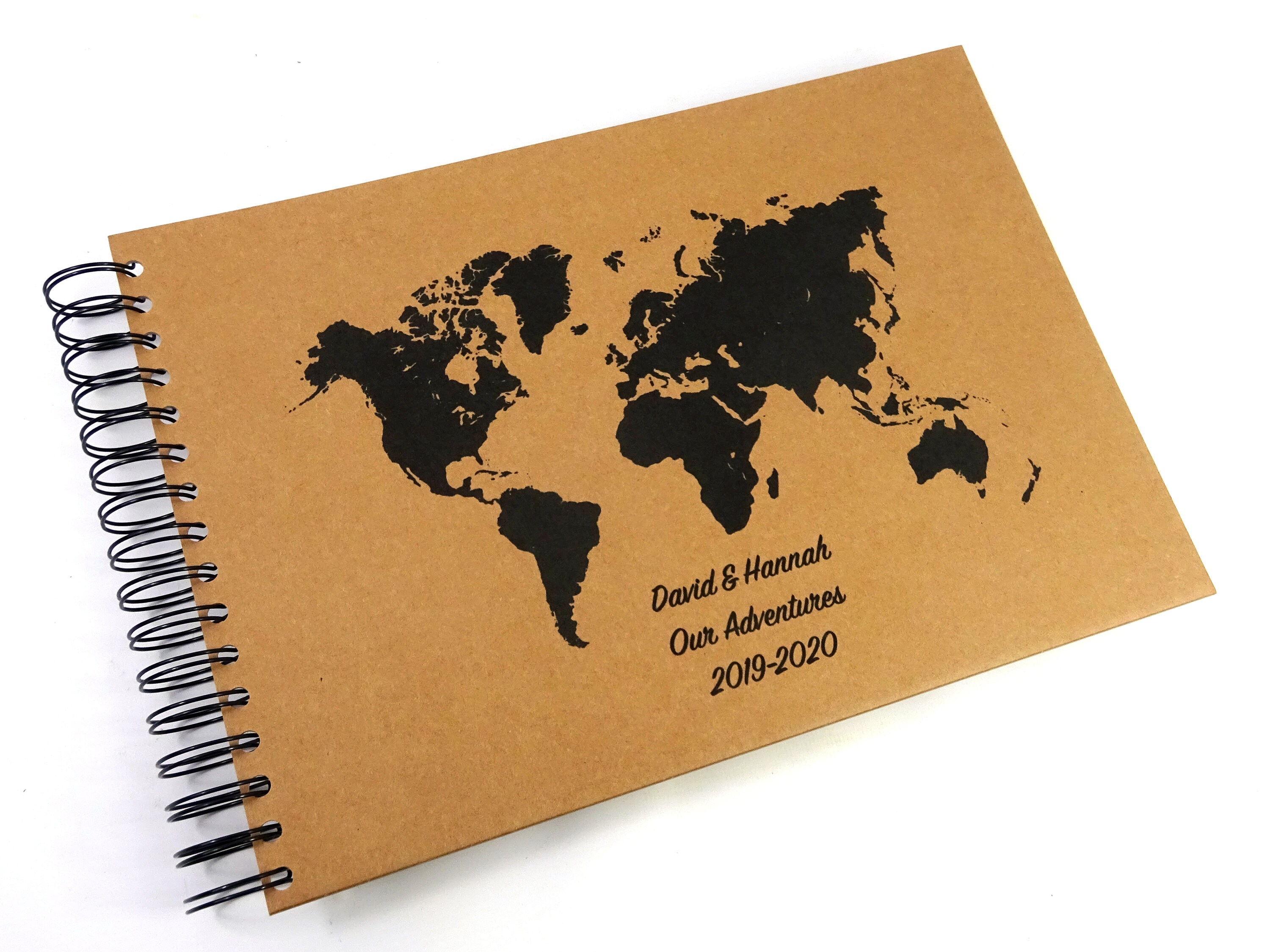 Personalised A5/A4/A3 World Map Scrapbook Travel Journal, Photo Album ...