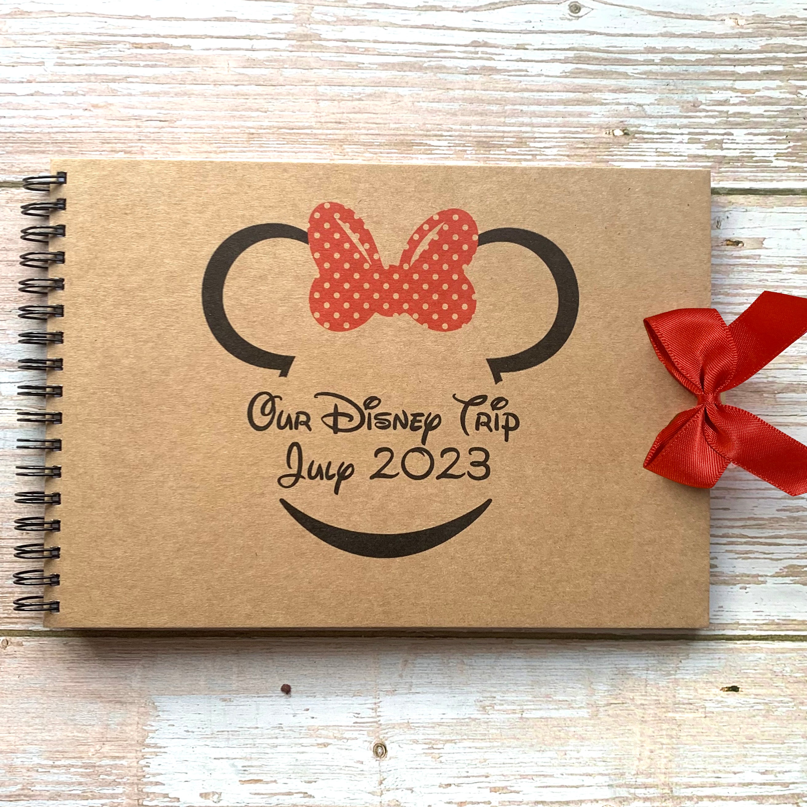 Personalised Bow Disney Autograph Book Mickey or Minnie - Etsy UK