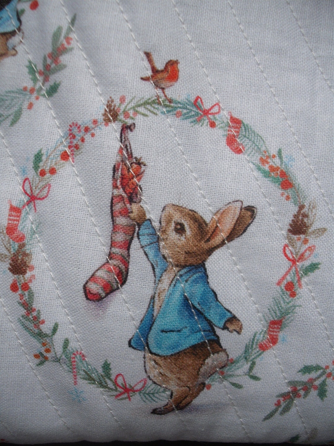 Handmade Christmas Stocking Peter Rabbit Ooak Bespoke - Etsy