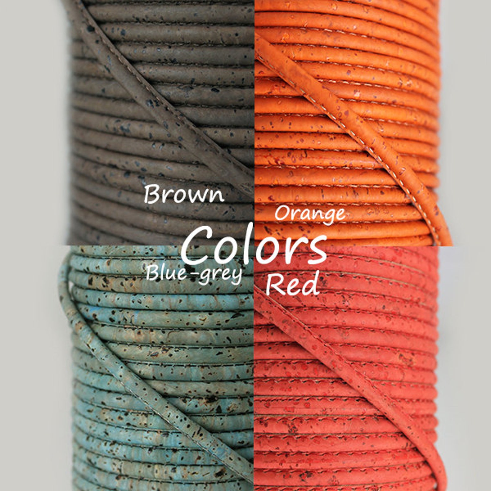 Cork String 4mm Couleurs - Etsy France