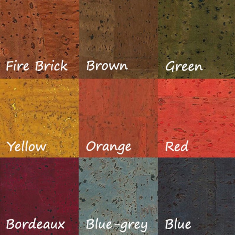 Cork Fabric Colors - Etsy