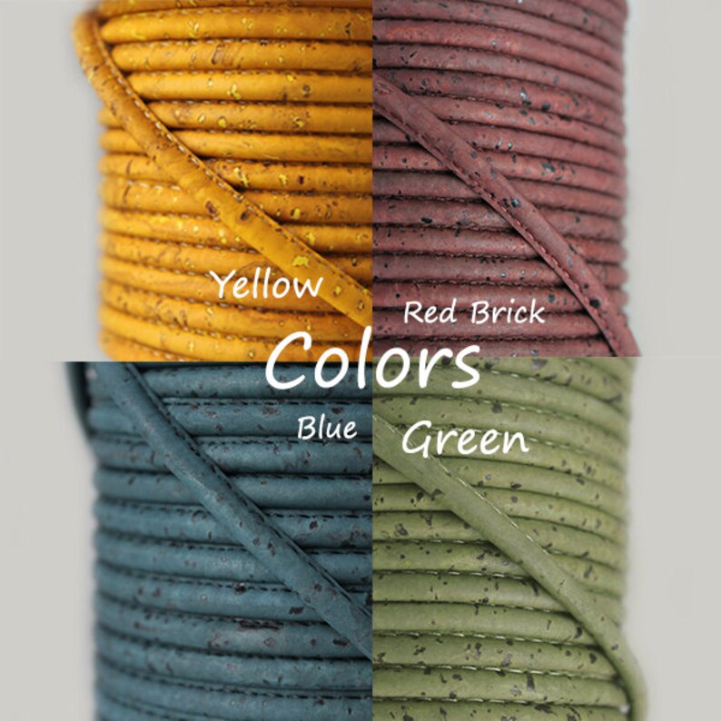 Cork String 4mm Couleurs - Etsy France
