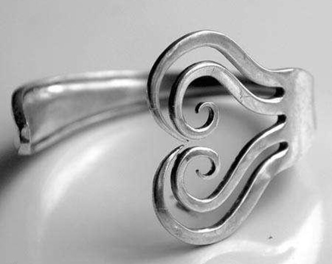 Silver Fork Bracelet Heart Design Handmade, Repurposed Vintage Fork - Etsy