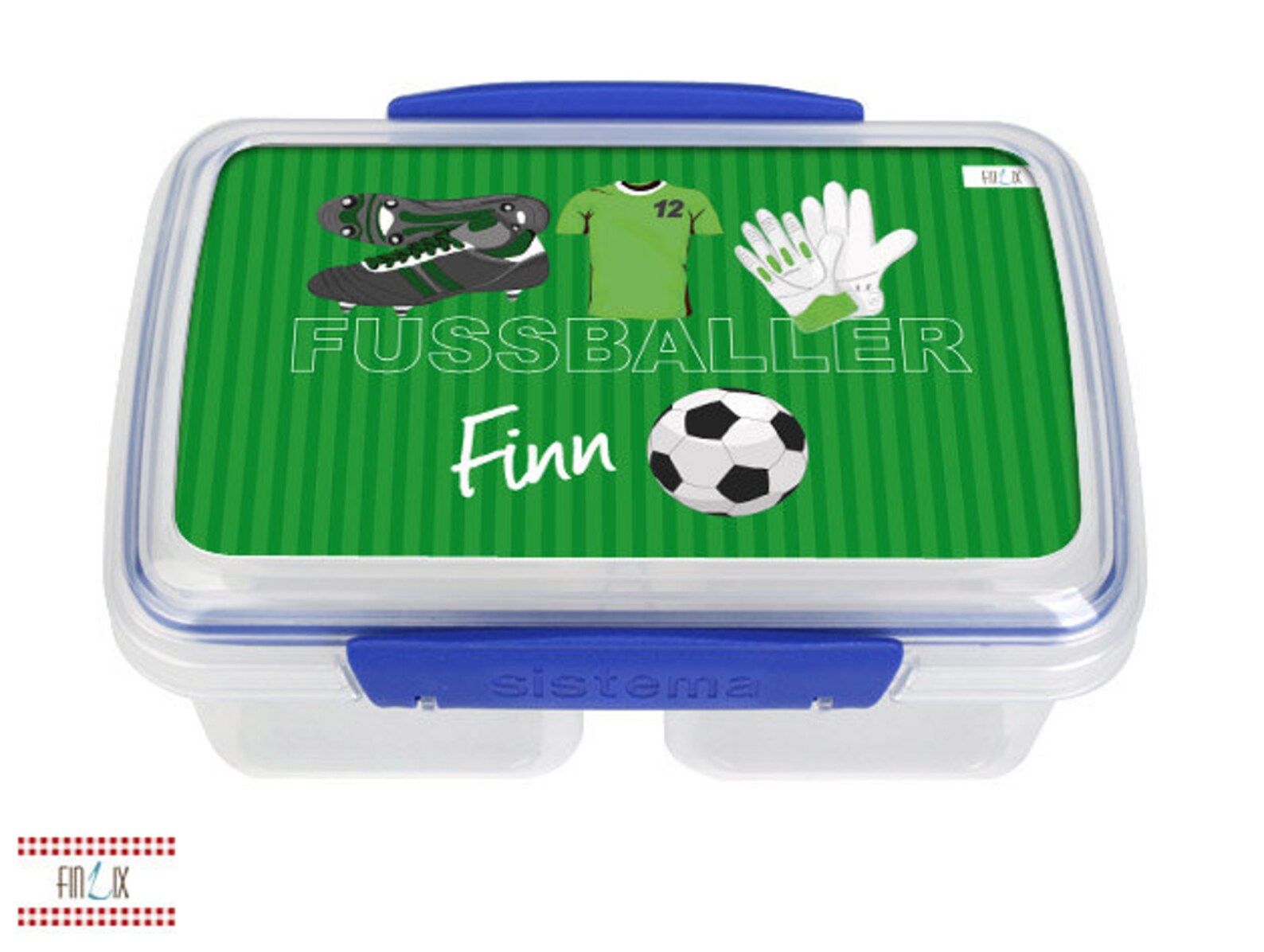 Lunchbox Bread Box for Footballers With Green Jersey for - Etsy