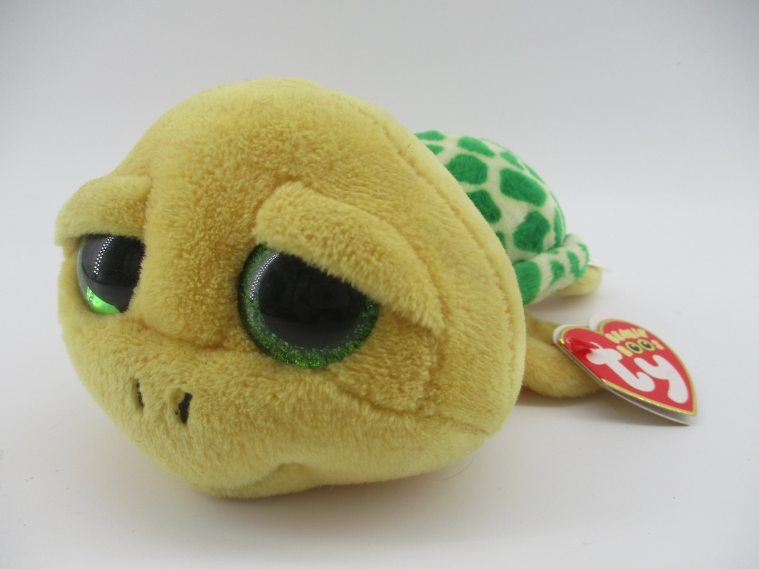 Pokey, 6 Yellow and Green Ty Beanie Boo Turtle, Glitter Eyes, Retired ...