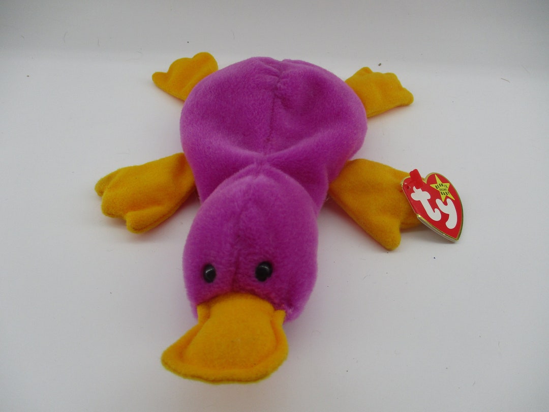 6" Fuchsia Platypus Patti Ty Beanie - Rare Retired Collectible - Etsy