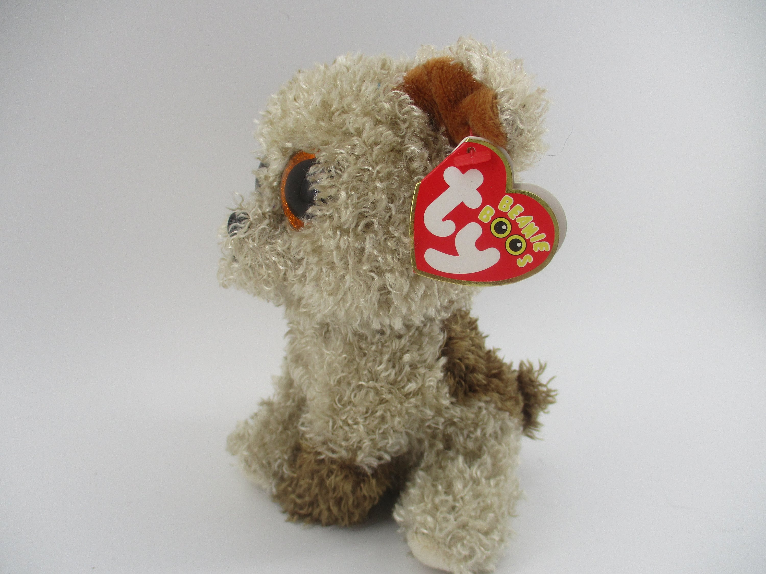 Rootbeer, 6 Tan and Brown Ty Beanie Boo Dog, Glitter Eyes, Retired, New ...