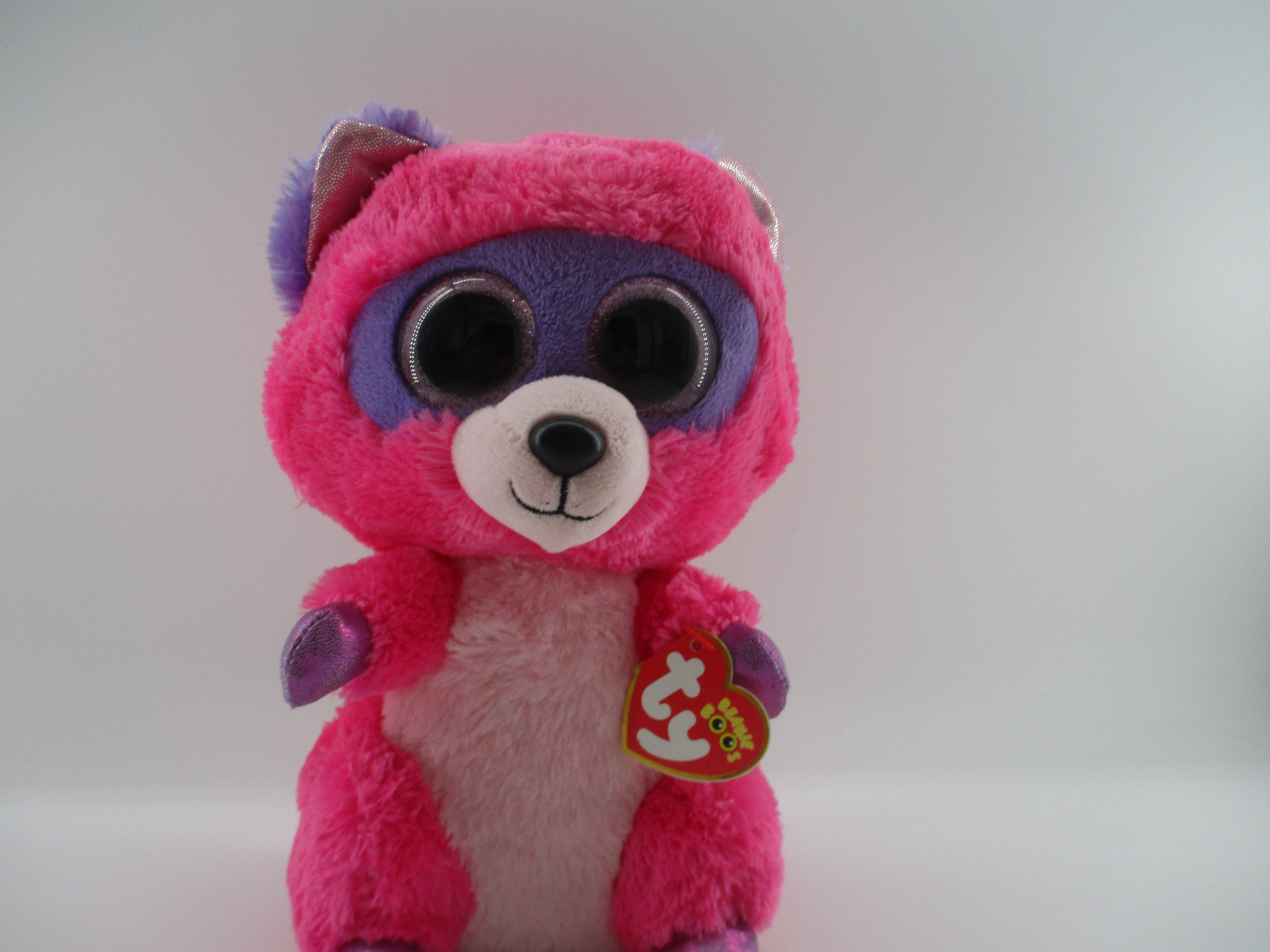 6" Ty Beanie Boo "roxy" Pink and Purple Raccoon, Retired, Mint, Very ...