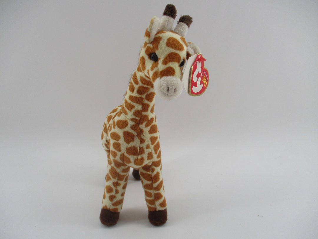 Topper, Ty Beanie 8.5" Orange and Beige Giraffe, Retired, New, Mint ...