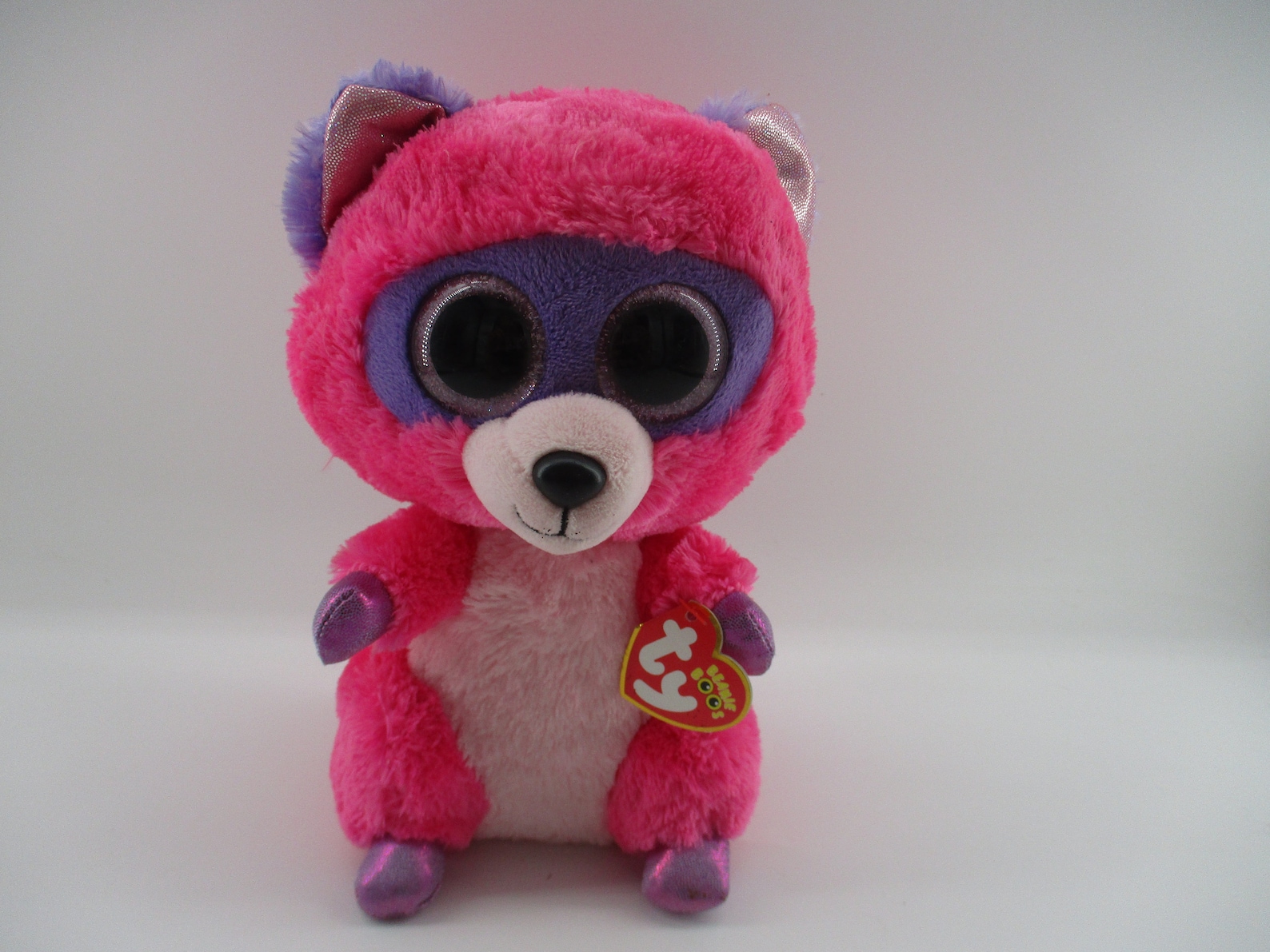 6" Ty Beanie Boo "roxy" Pink and Purple Raccoon, Retired, Mint, Very ...