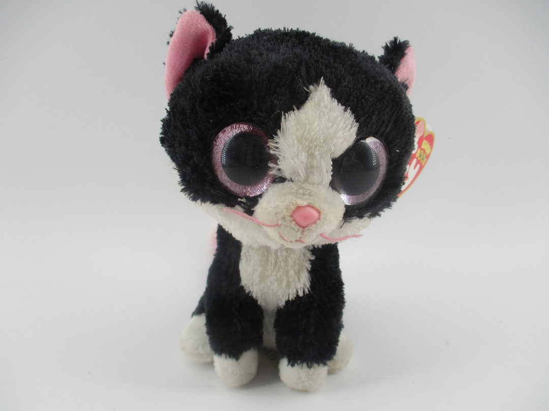 Pepper, Black and White Beanie Boo Cat, Retired, New. - Etsy