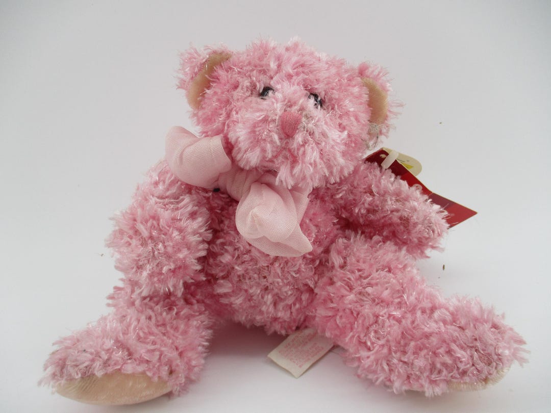 5" Russ "bubbles" Pink Teddy Bear With Ribbon - Etsy
