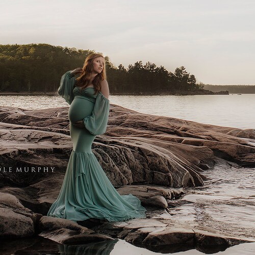 Maternity Gown For Photo Shoots Mermaid Style Maternity Etsy