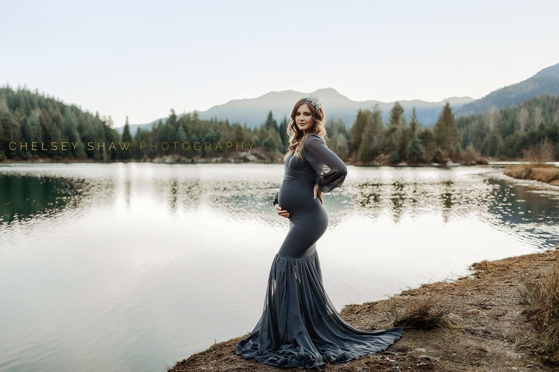 Maternity Gown For Photo Shoots Mermaid Style Maternity Etsy