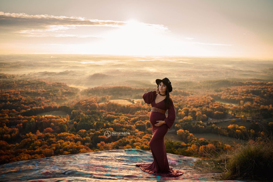 Maternity Gown For Photo Shoots Fitted Maternity Dress Etsy