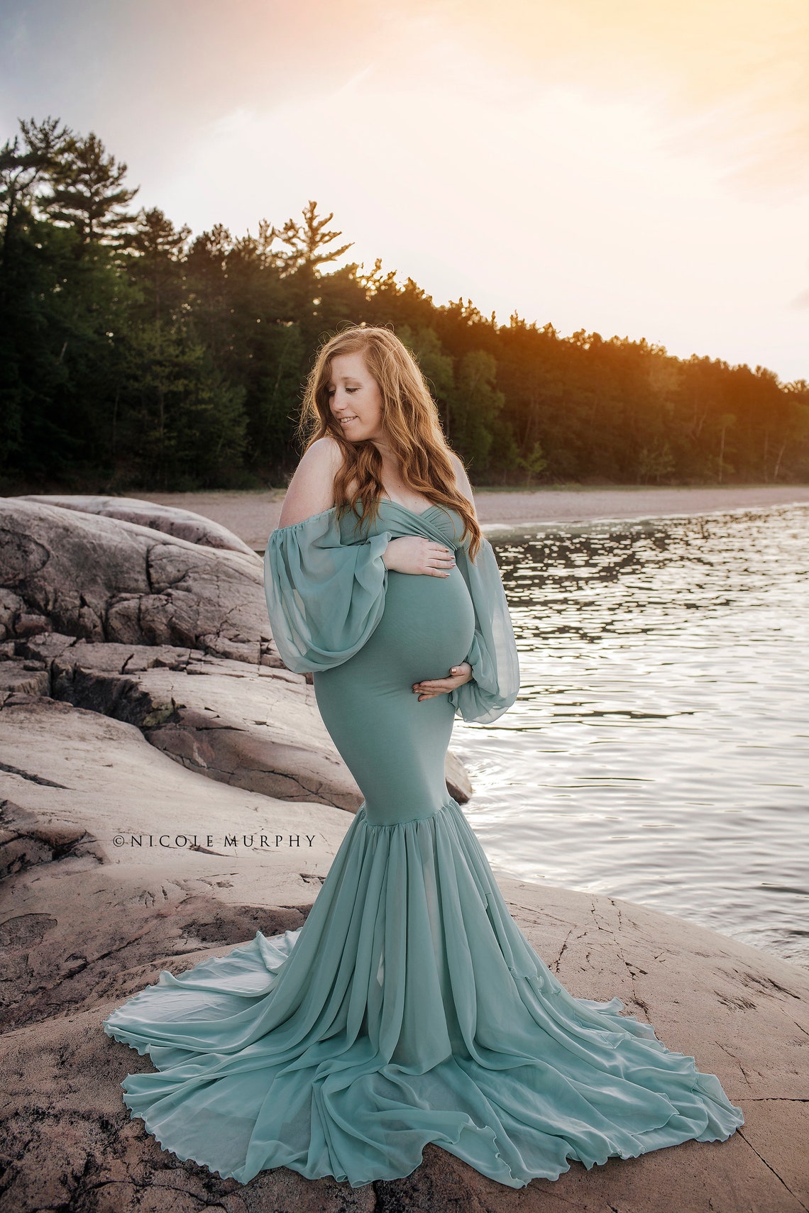 Maternity Gown for Photo Shoots mermaid Style Maternity | Etsy